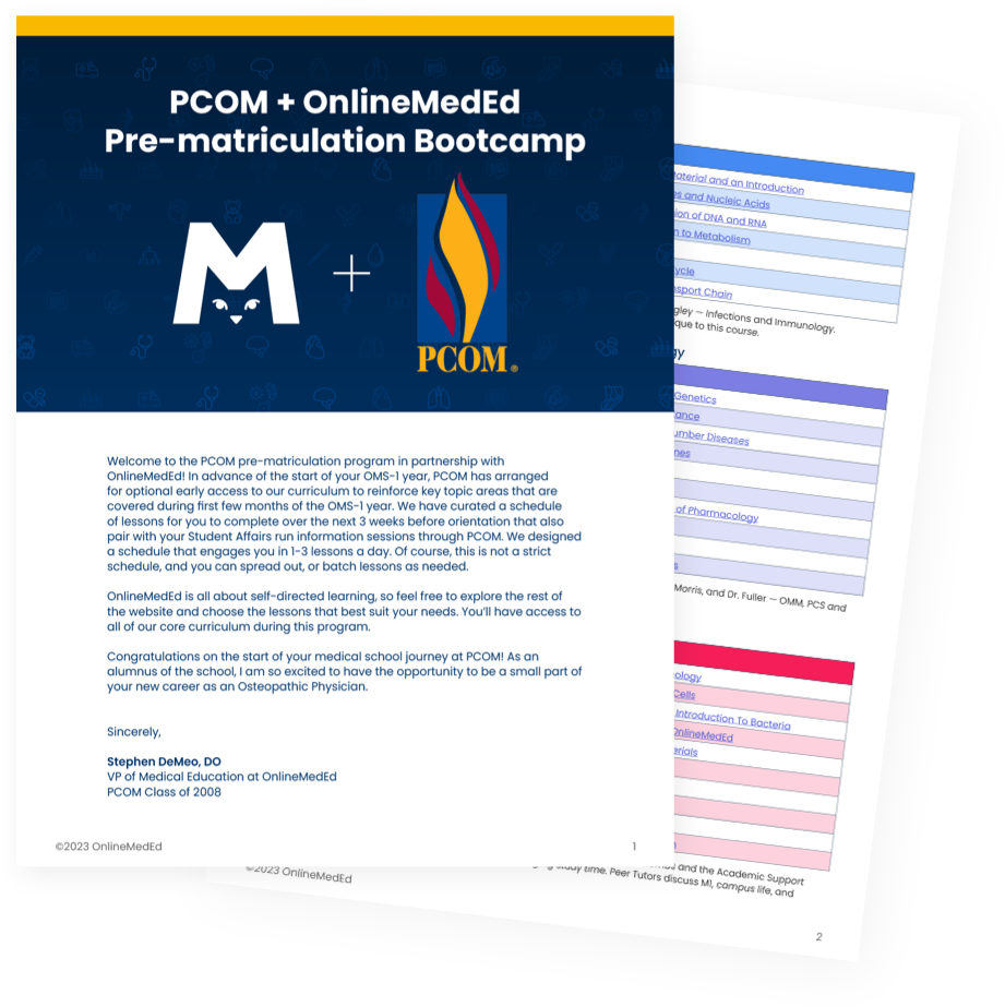 OnlineMedEd | For Medical School Pre-matriculation Programs